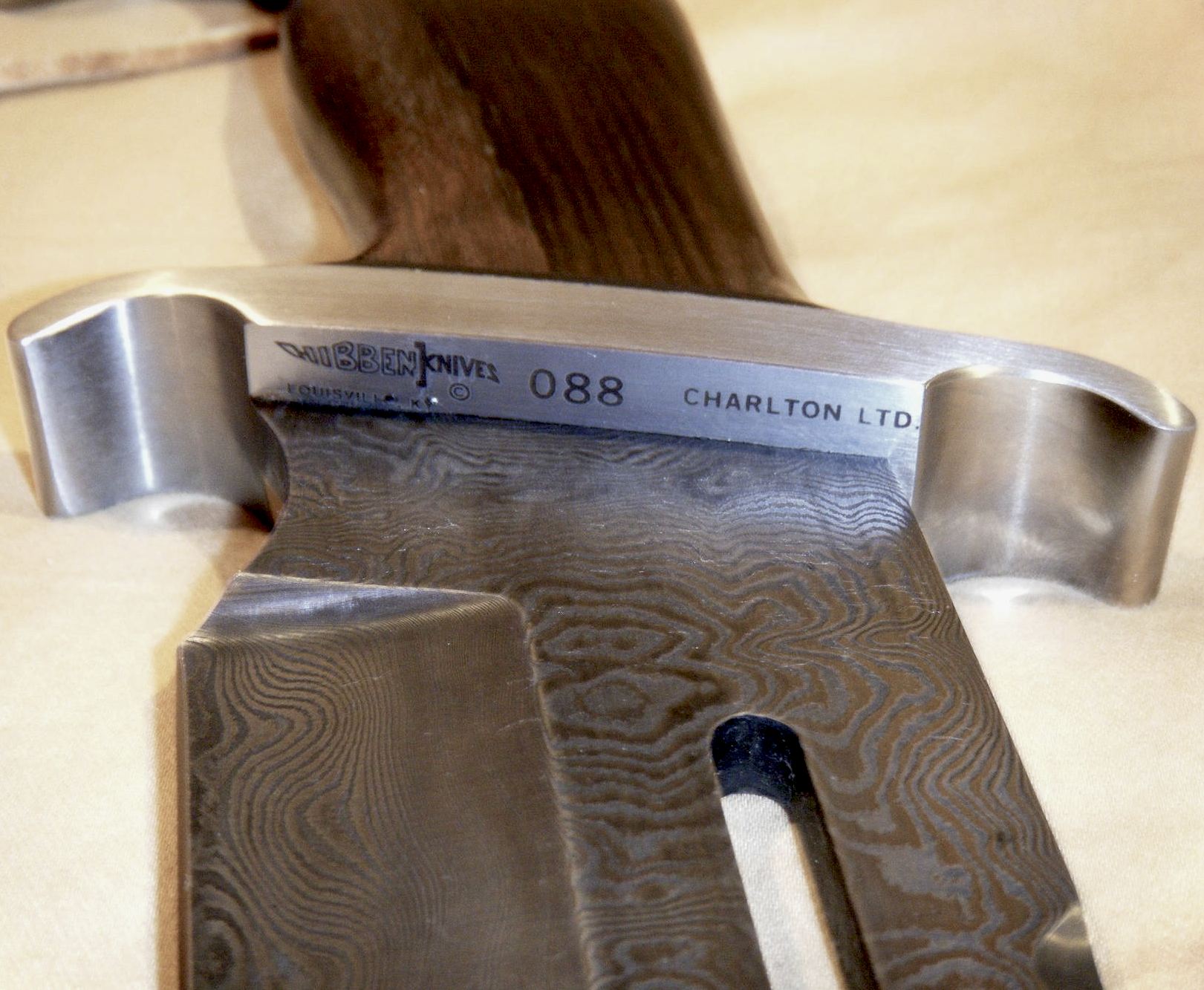 Gil Hibben Rambo III #088 with Charlton Damascus, box.